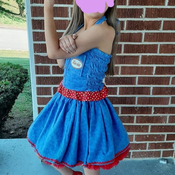 Dresses | Rosie The Riveter Pageant Ooc Patriotic Denim Wear Girl Size ...